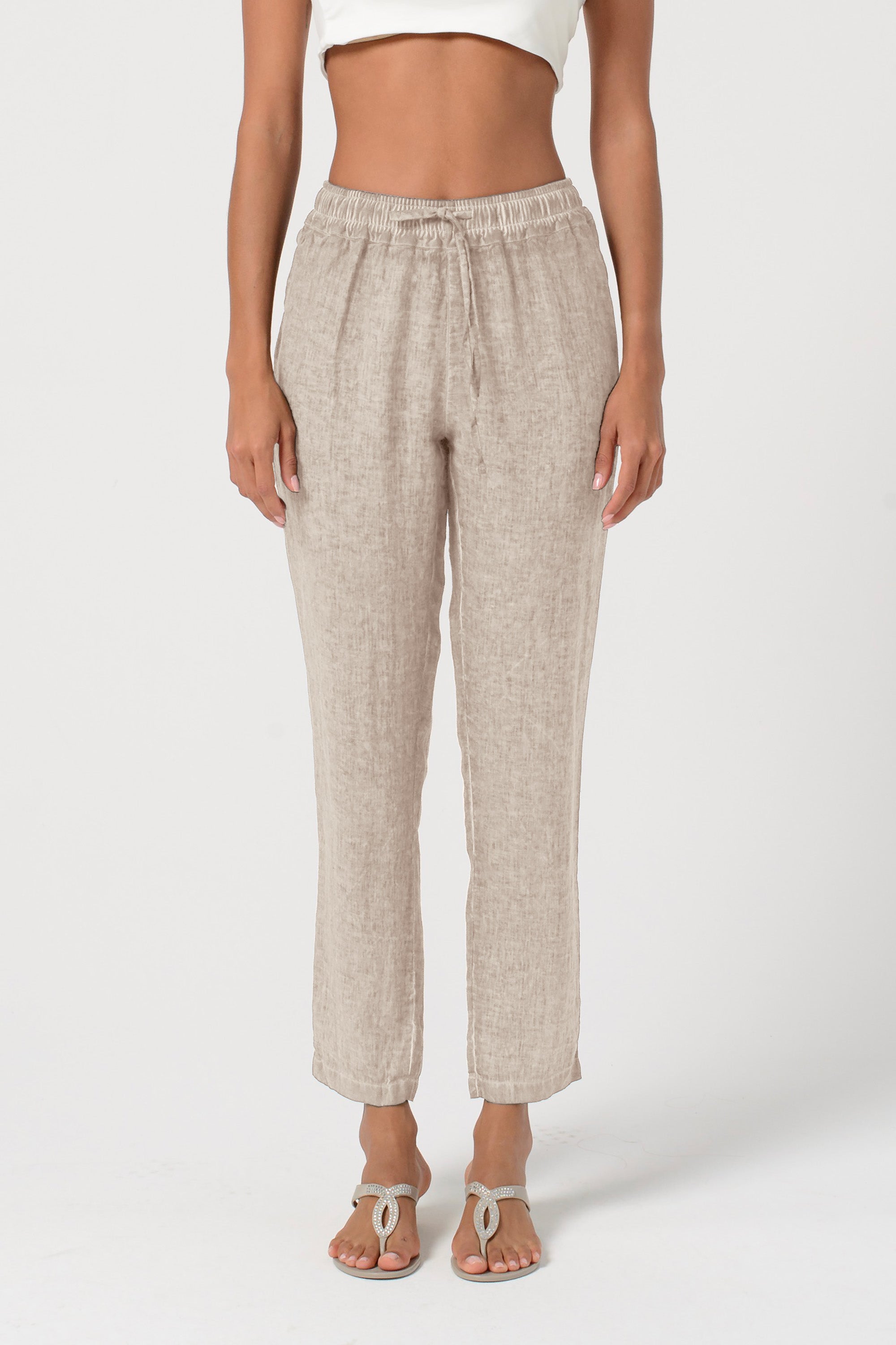 Linen Slacks in Harbor | Ploumanac’h