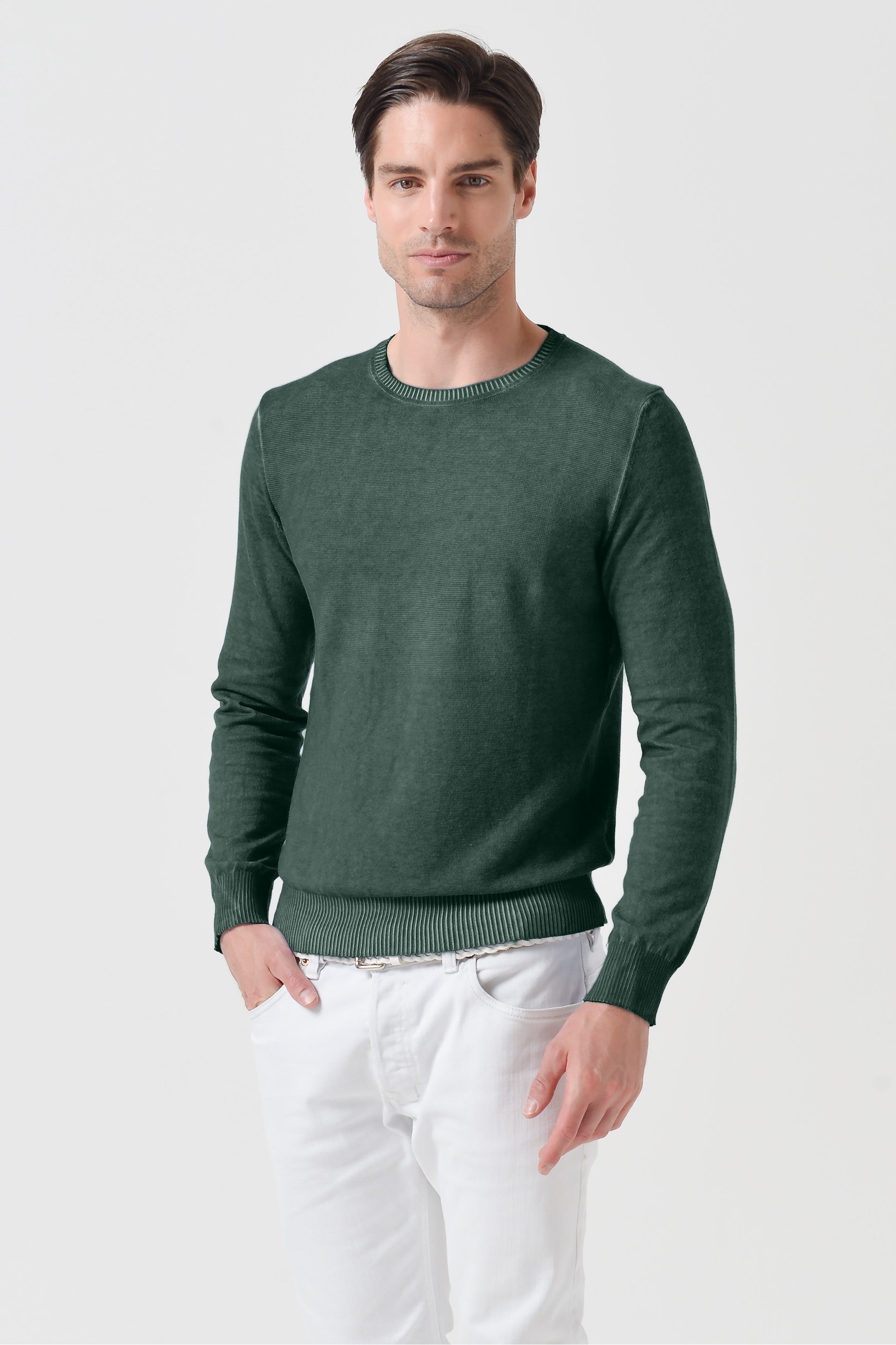 Maurice Crew Knit in Nori | Ploumanac’h