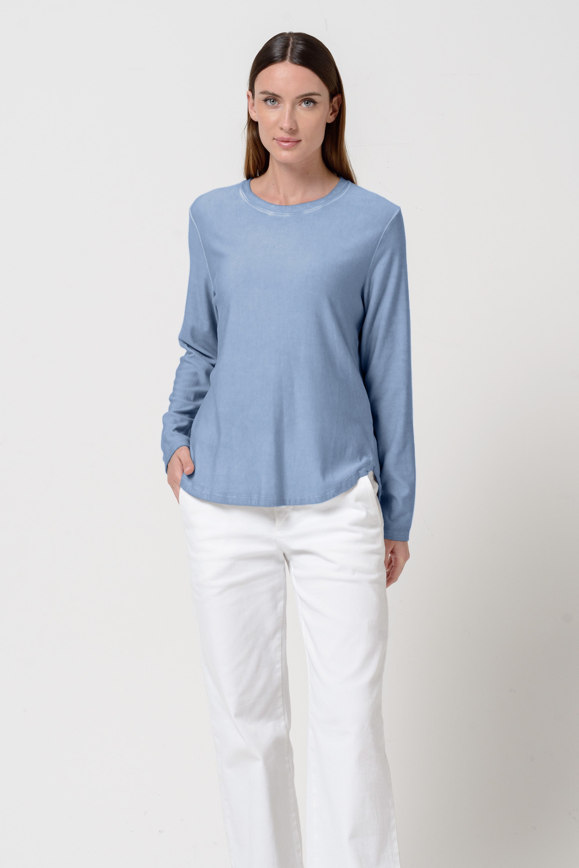 Farr T-Shirt - Long Sleeve T-shirt in Polar | Ploumanac’h