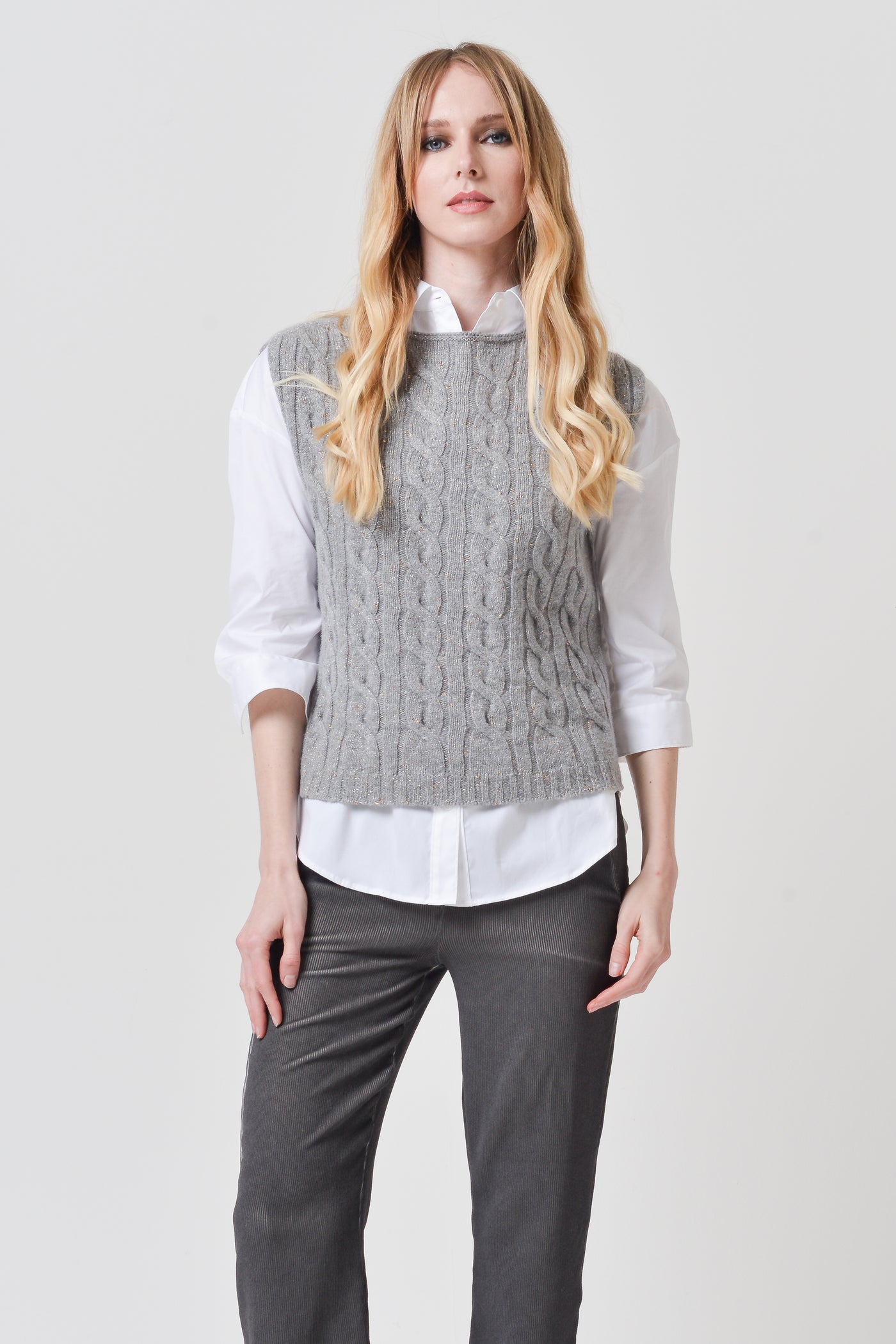 Coplay Vest With Lurex in Luna Color | Ploumanac'h