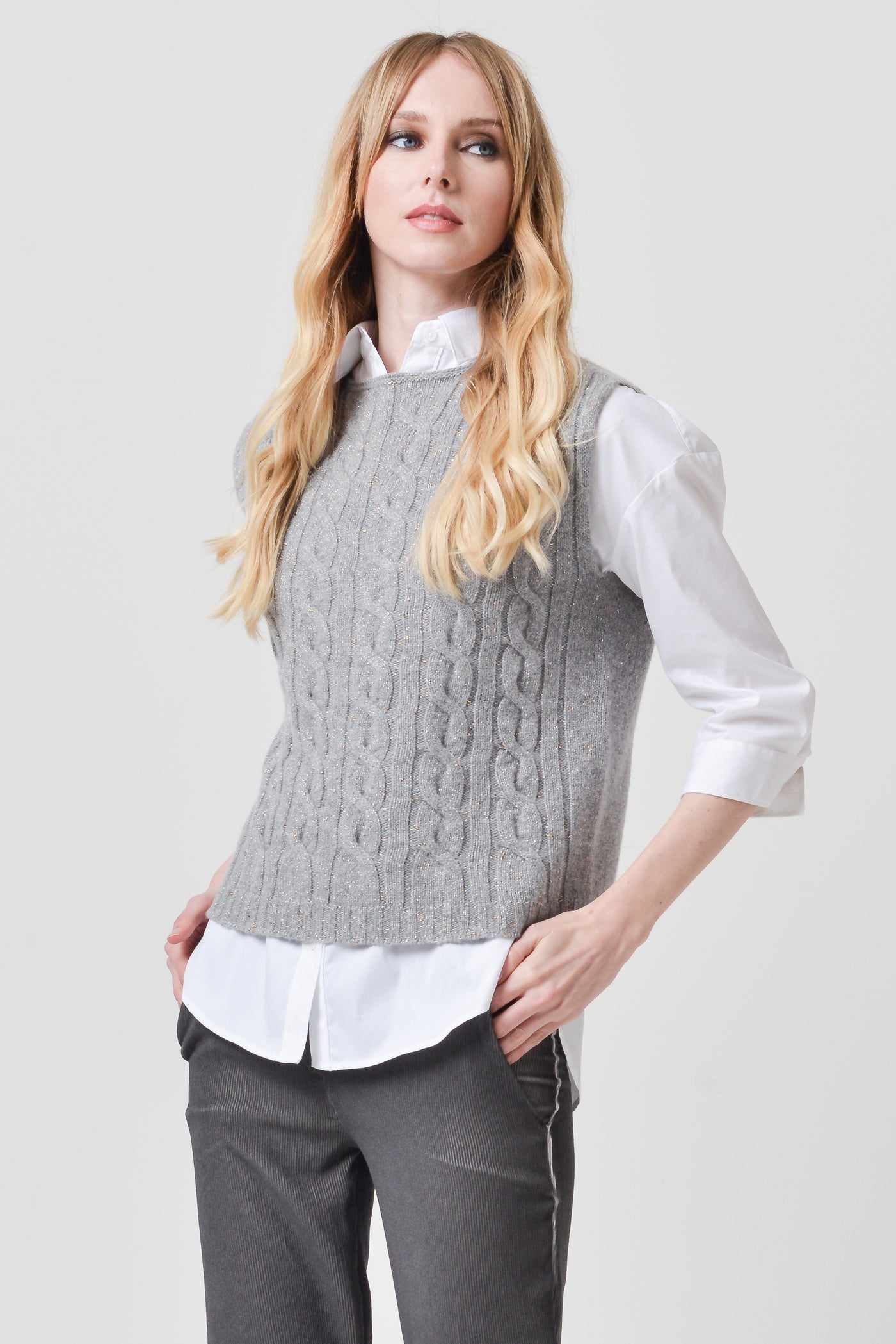 Coplay Vest With Lurex in Luna Color | Ploumanac'h