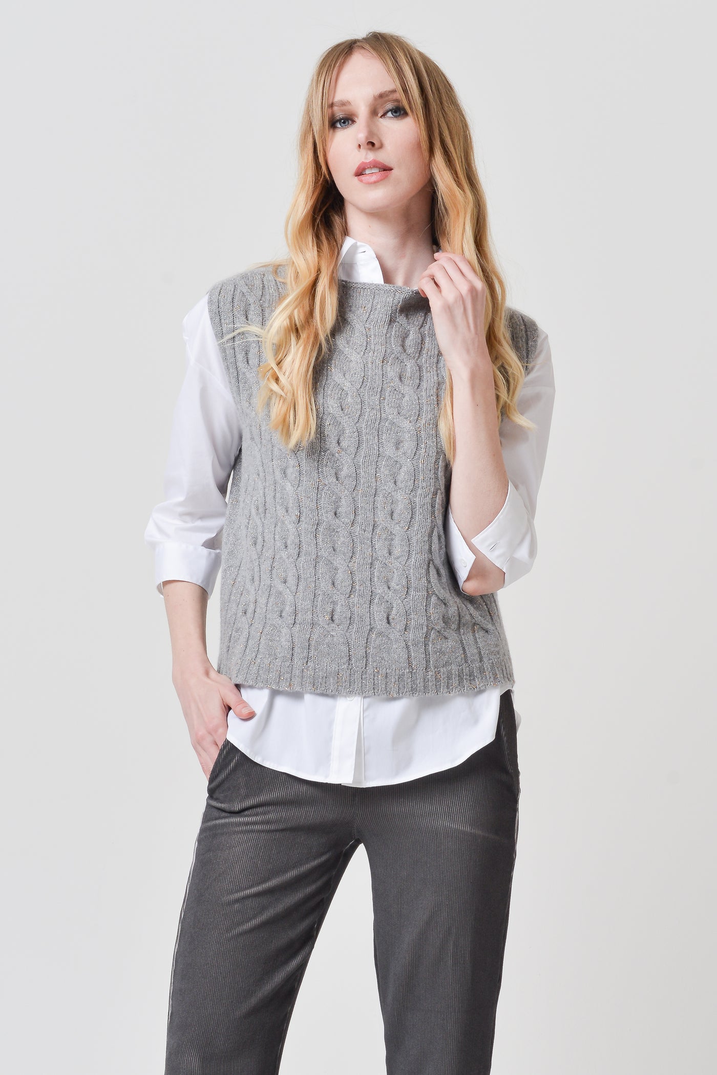 Coplay Vest With Lurex in Luna Color | Ploumanac'h