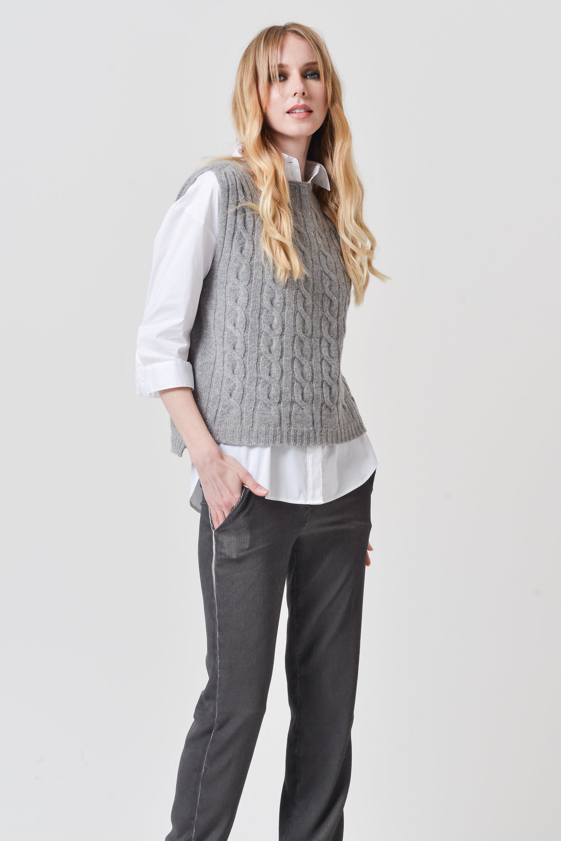 Coplay Vest With Lurex in Luna Color | Ploumanac'h