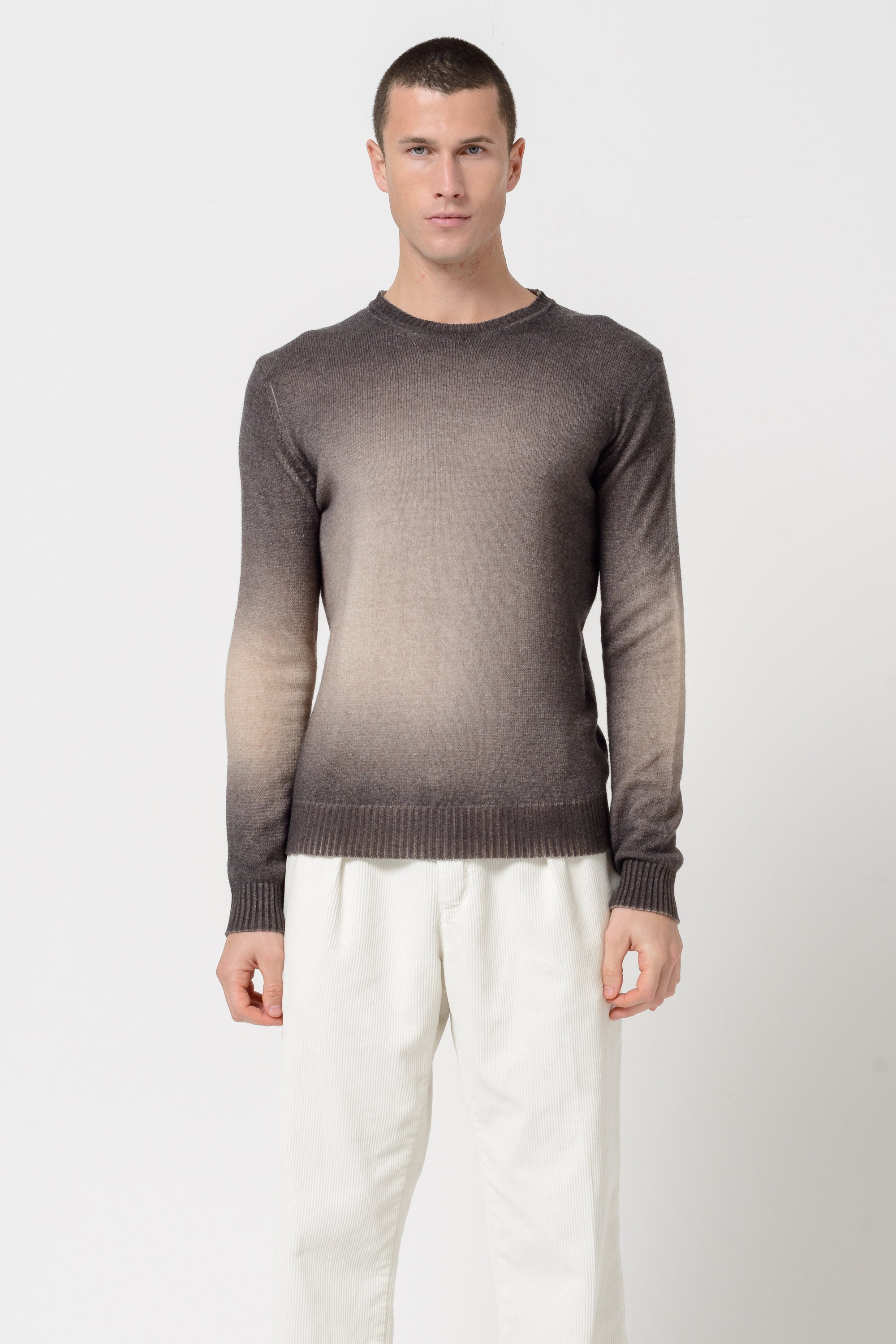 Alden Tasty Shades - Cashmere Blend Crewneck in Tartufo | Ploumanac’h