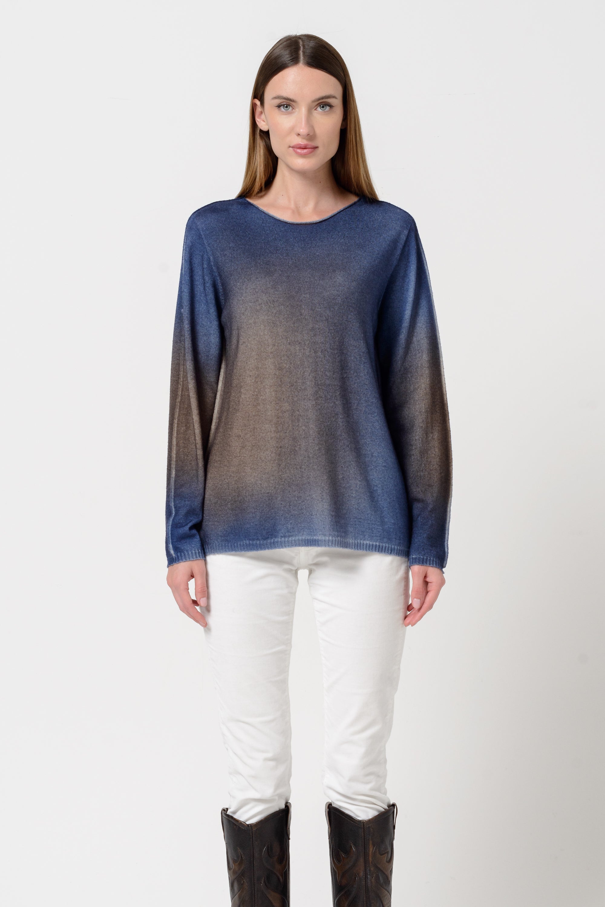Filey Tasty Shades - Merino Wool Crewneck in Cassis | Ploumanac’h