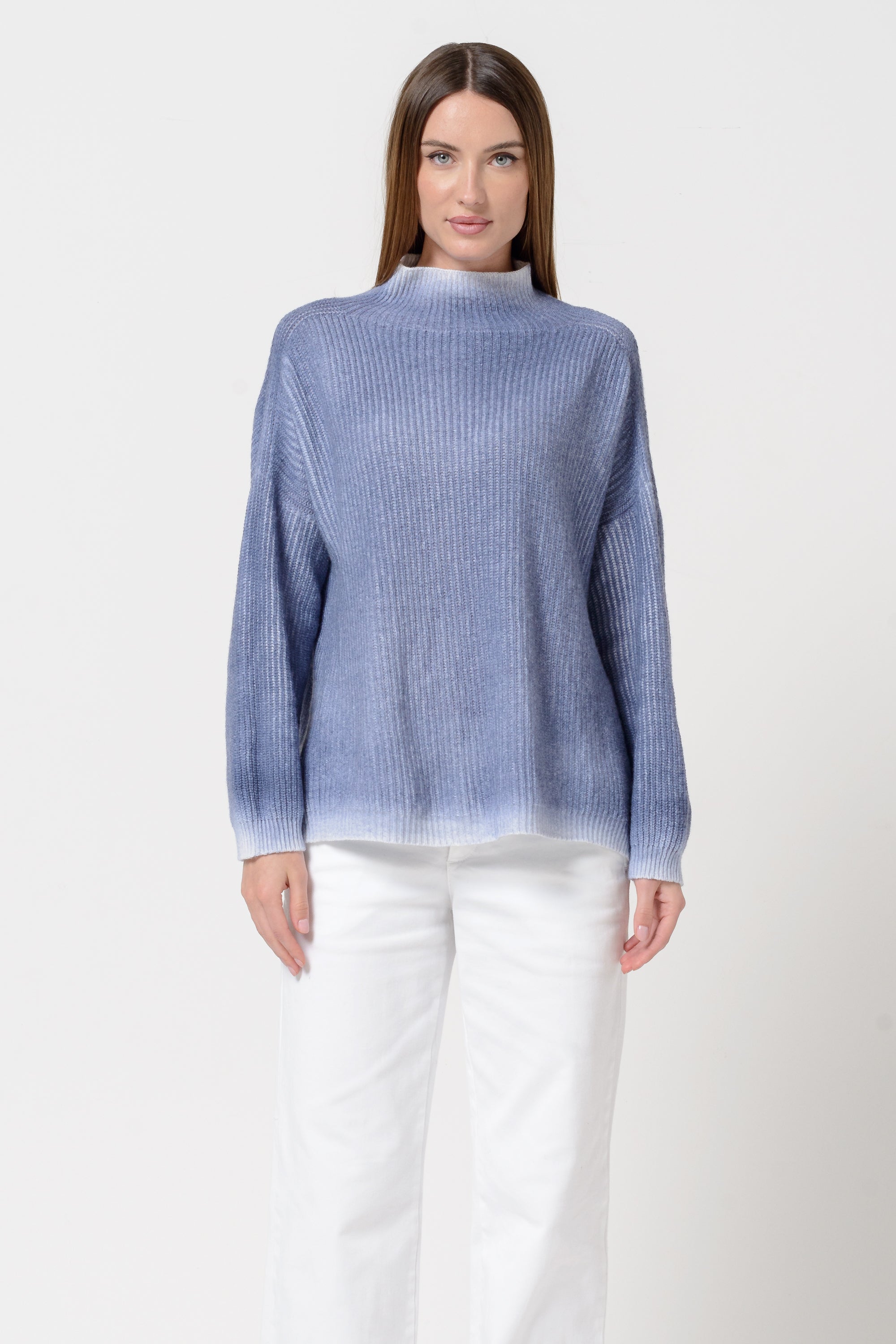 Parker Spray Art - Oversize Ribbed Sweater in Marino | Ploumanac’h