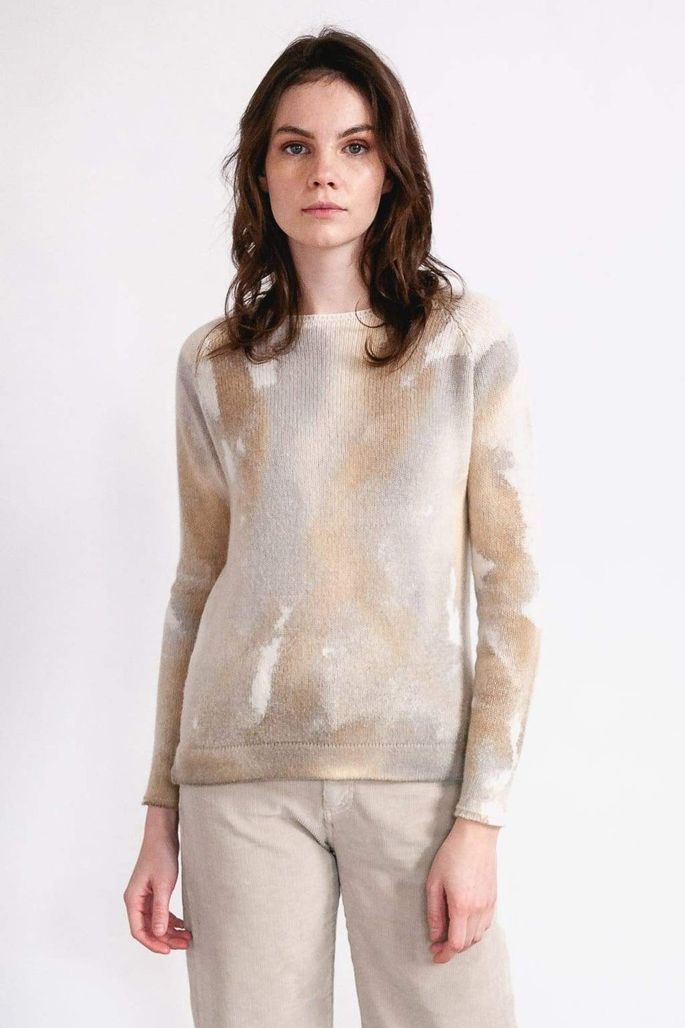 Cashmere Camo Sweater in Sand Storm | Ploumanac'h