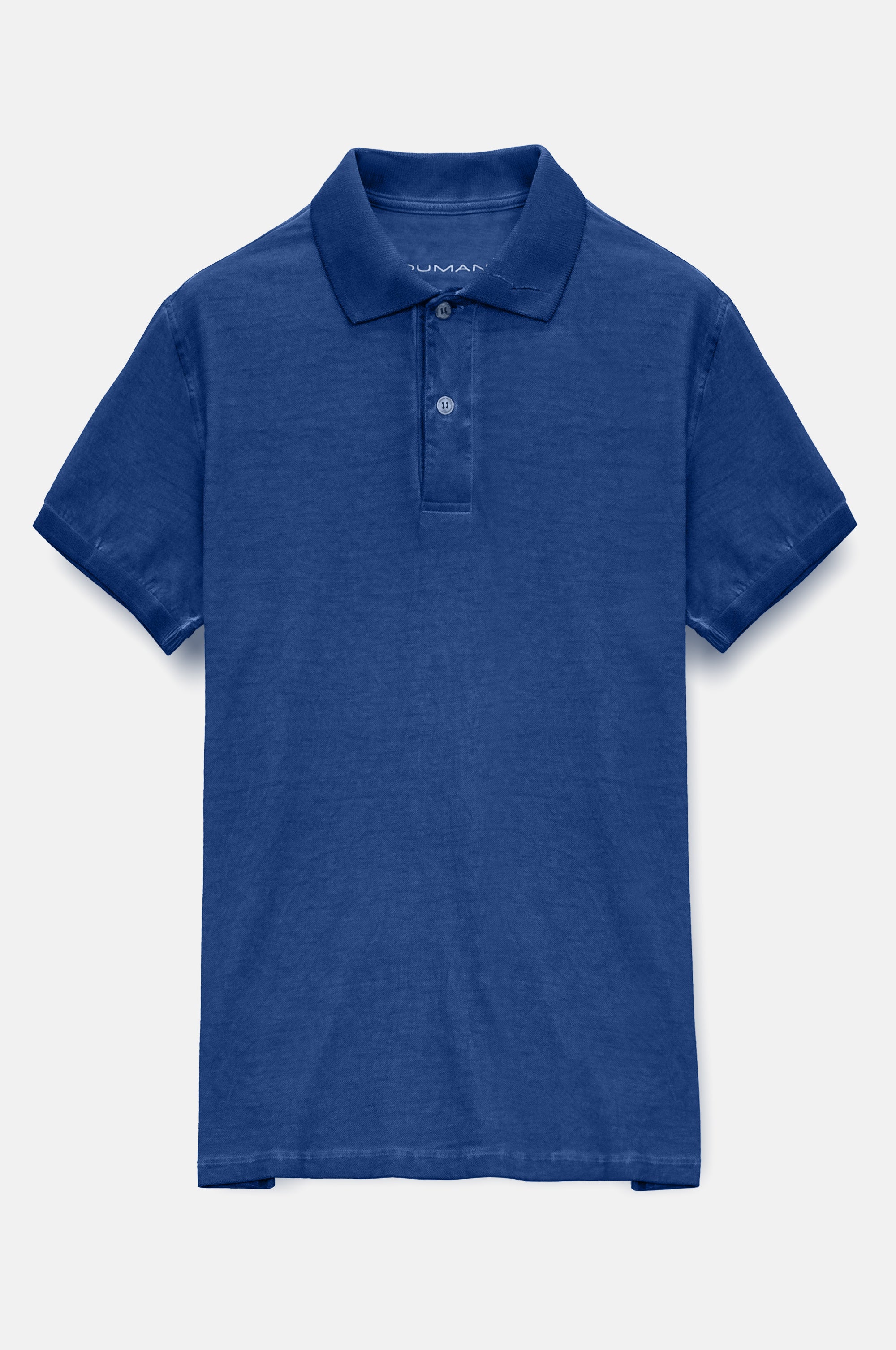 Pacific Blue Slim Fit Stretch Pique Polo Shirt | Ploumanac'h